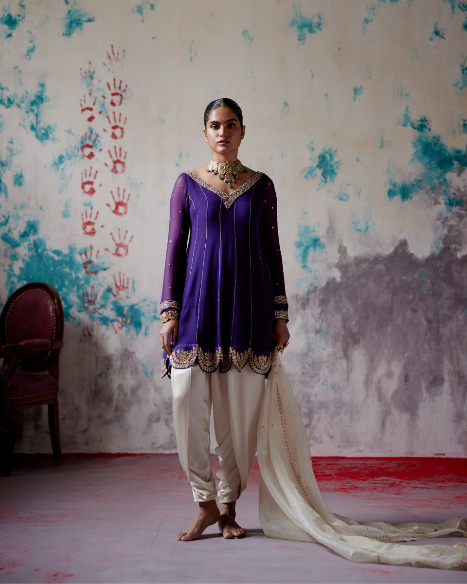 Purple Dhoti Set – Deep Thee