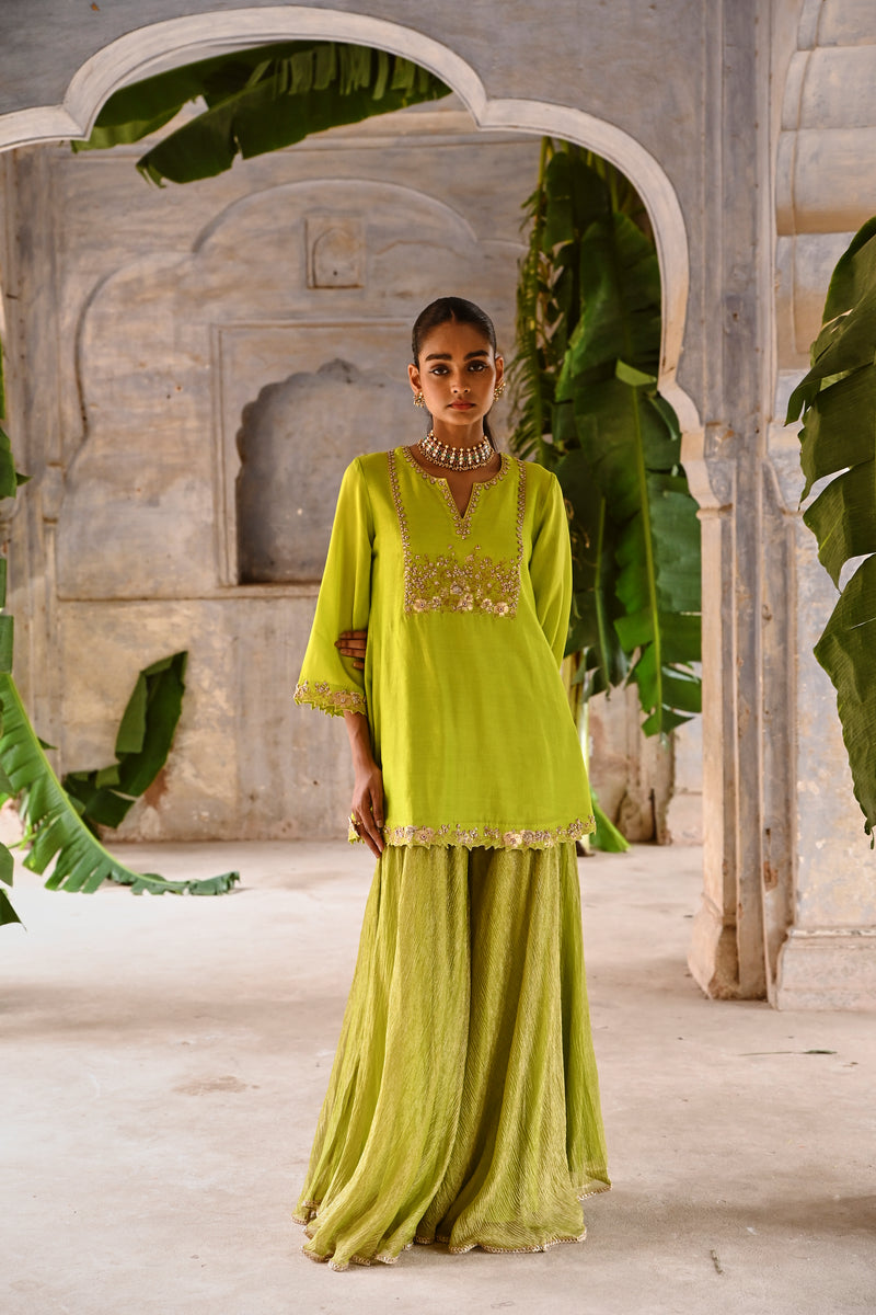 Lime Green Sharara Set – Deep Thee
